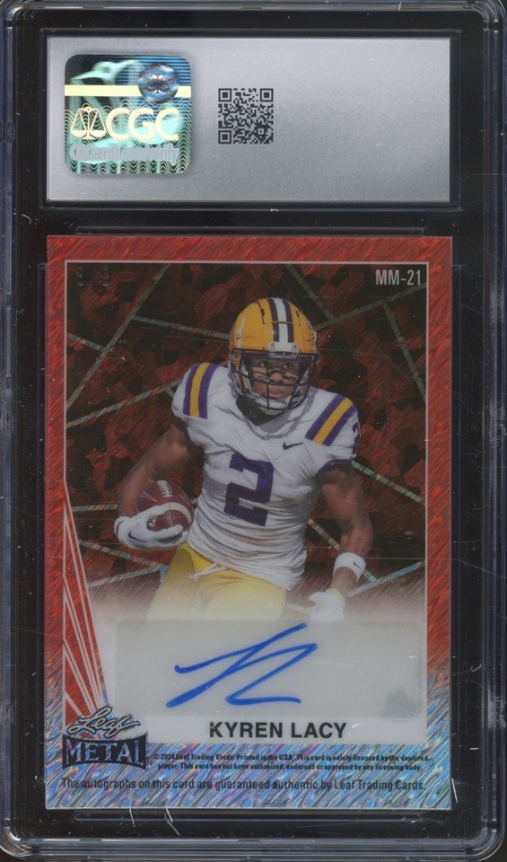 2024 Pro Set Shimmer Garret Nussmeier Kyren Lacy 8/9 RC Gem Mint CGC 10 ...