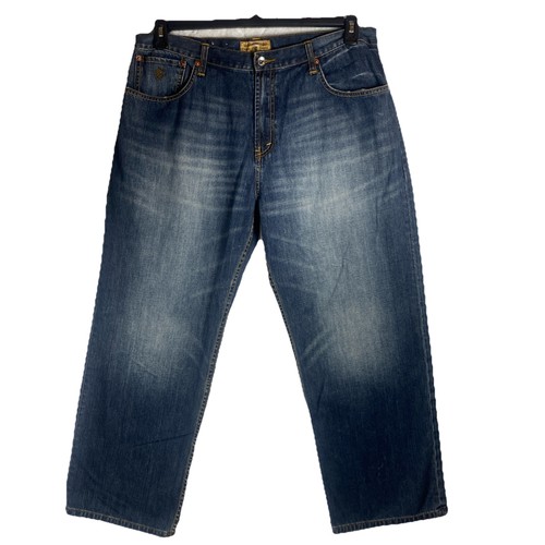 ROCAWEAR Vintage Men's Size W38 L30 Medium Wash Blue Denim Straight Leg ...