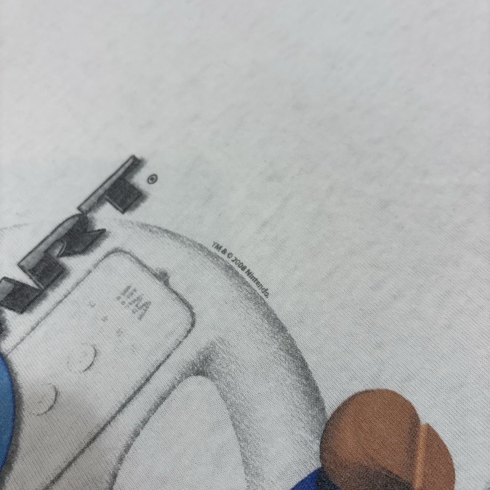 Y2K Mens Large White 2008 Official Nintendo Mario Kart Wii Promo T ...