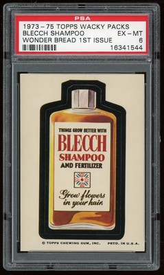 1973 Topps Wacky Packages Sticker Bleech Shampoo Wonder Bread 1st ...