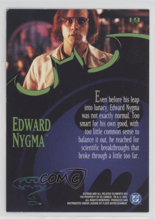 1995 Fleer Ultra Batman Forever Edward Nygma #19 1i8 | eBay