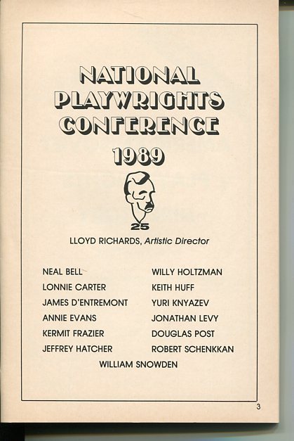 William Snowden Willy Holtzman Jeffrey Hatcher Playwright Conference ...