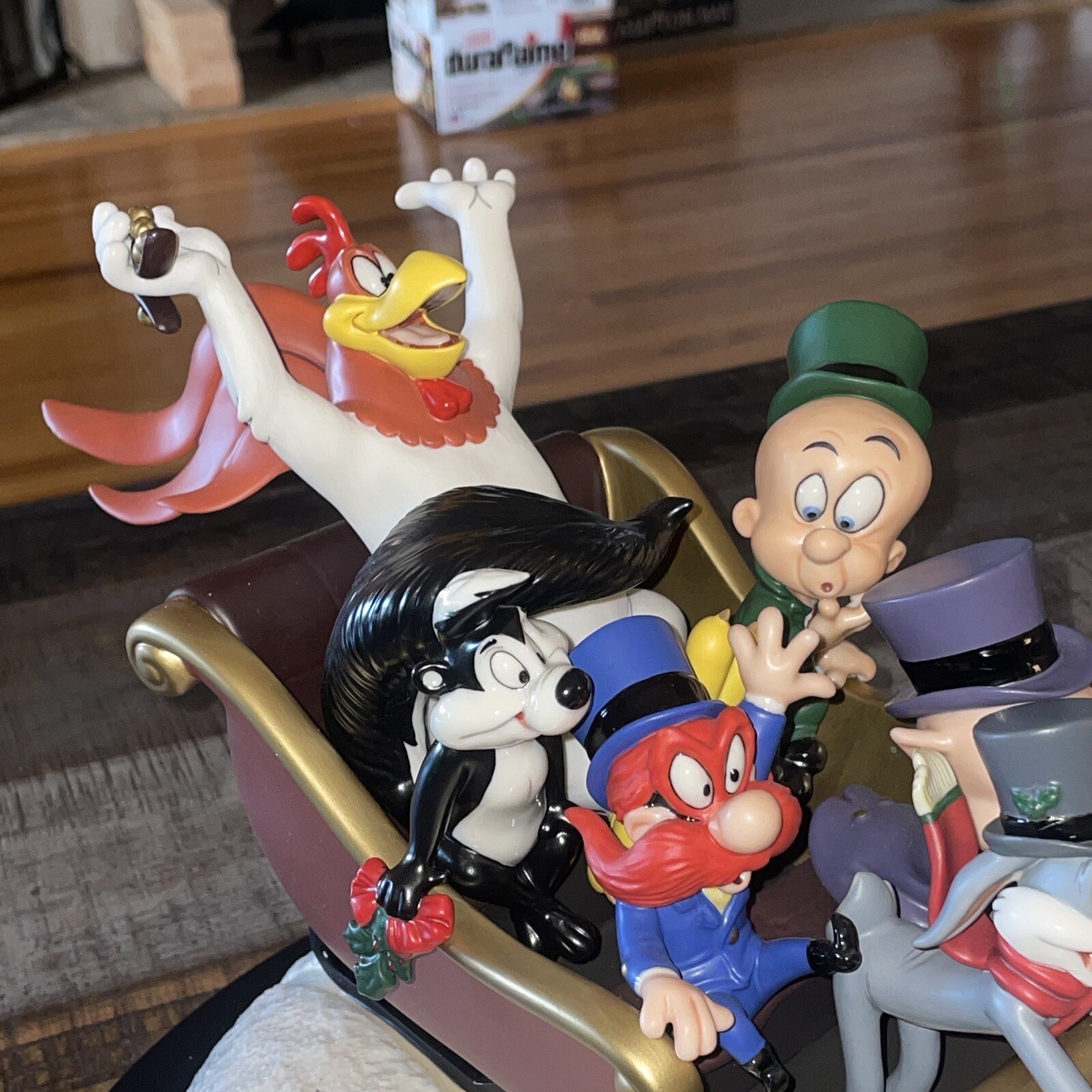 LOONEY TUNES LAUGHING ALL THE WAY SLEIGH FIGURINE RARE COLLECTIBLE 574/ ...