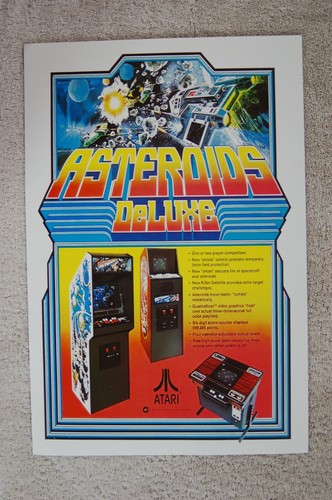 Asteroids Deluxe Arcade flyer promotional poster | eBay