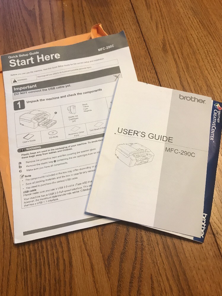 Brother Owner Manual / User's Guide for MFC-290C Ships N 24h | eBay