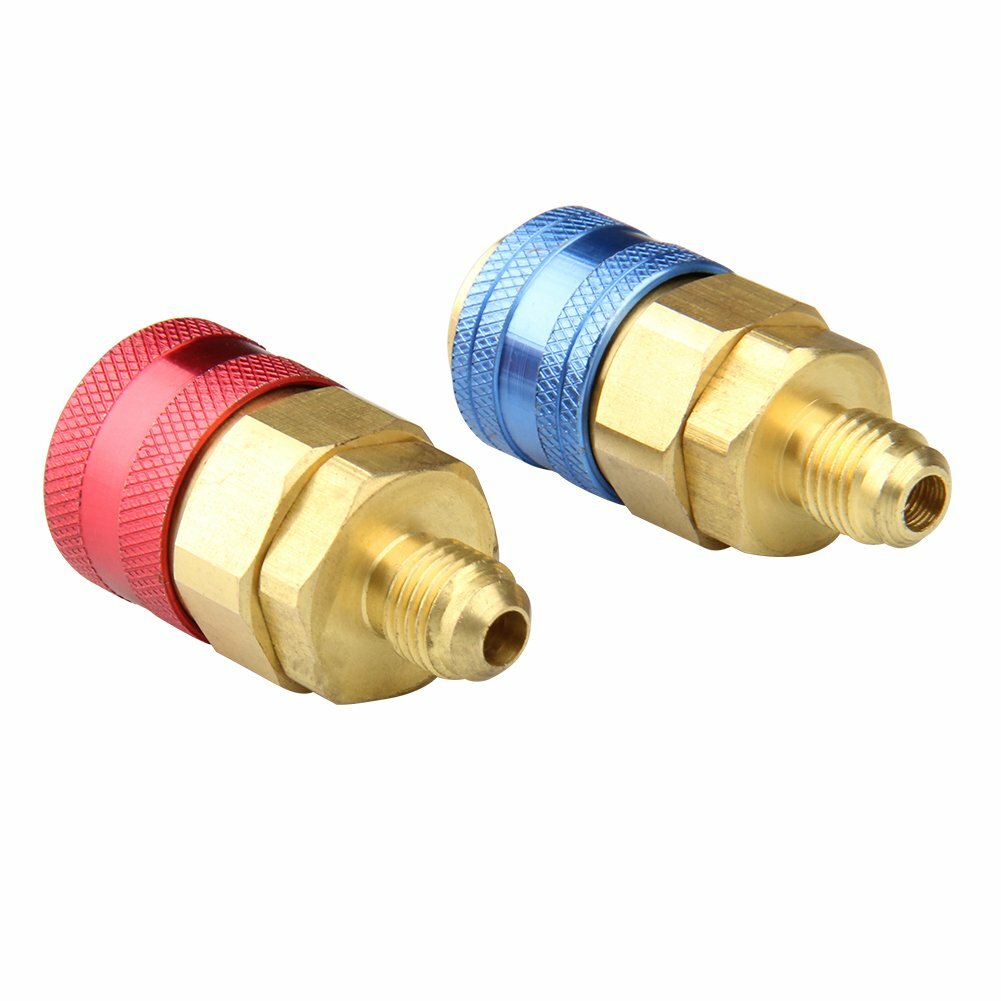 AC Quick Connector Adapter Coupler Auto A/C Manifold Gauge Low/High ...