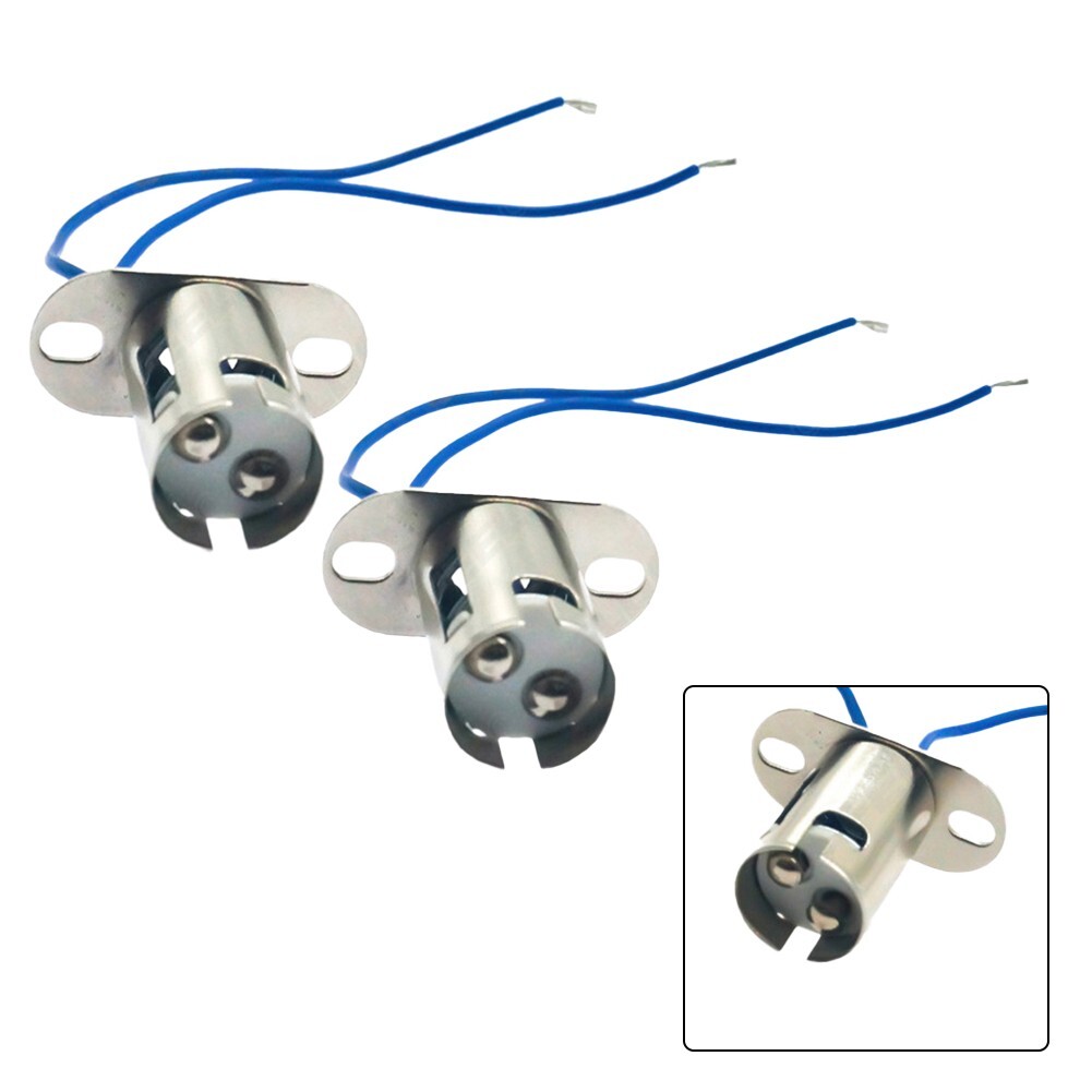 2x BAY15D 1157 LED Light Bulb Socket Holder With Wire Connector For Car ...