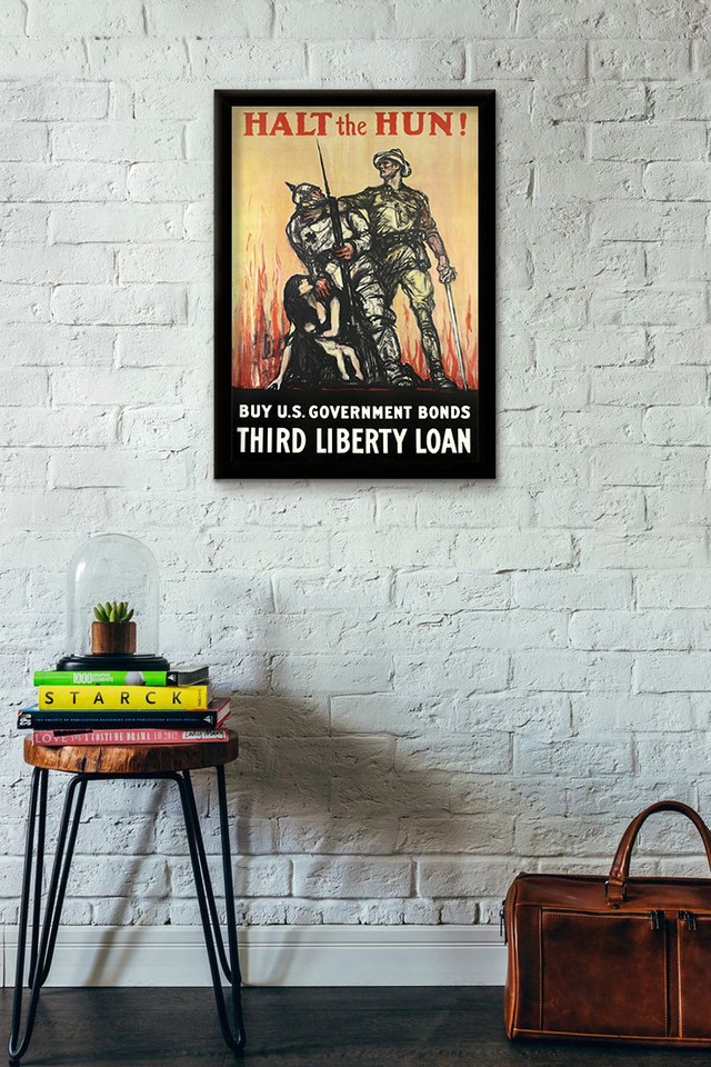 WW1 American Propaganda Poster - Halt the Hun, Liberty Loan, War Bond ...