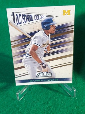 2018 Panini Contenders Draft Picks #5 Barry Larkin Michigan Wolverines ...
