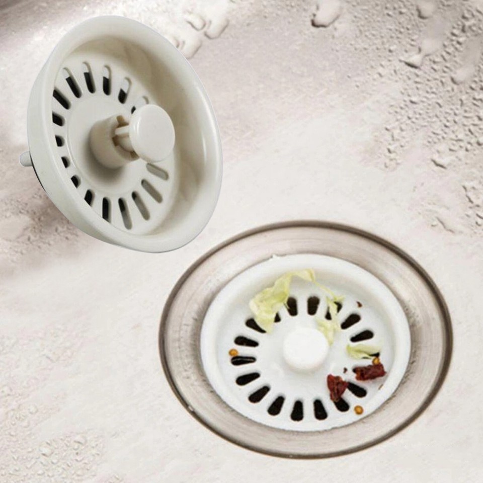 Kitchen Sink Basket Strainer Waste Plug Coloured White Plug Diameter 78 ...