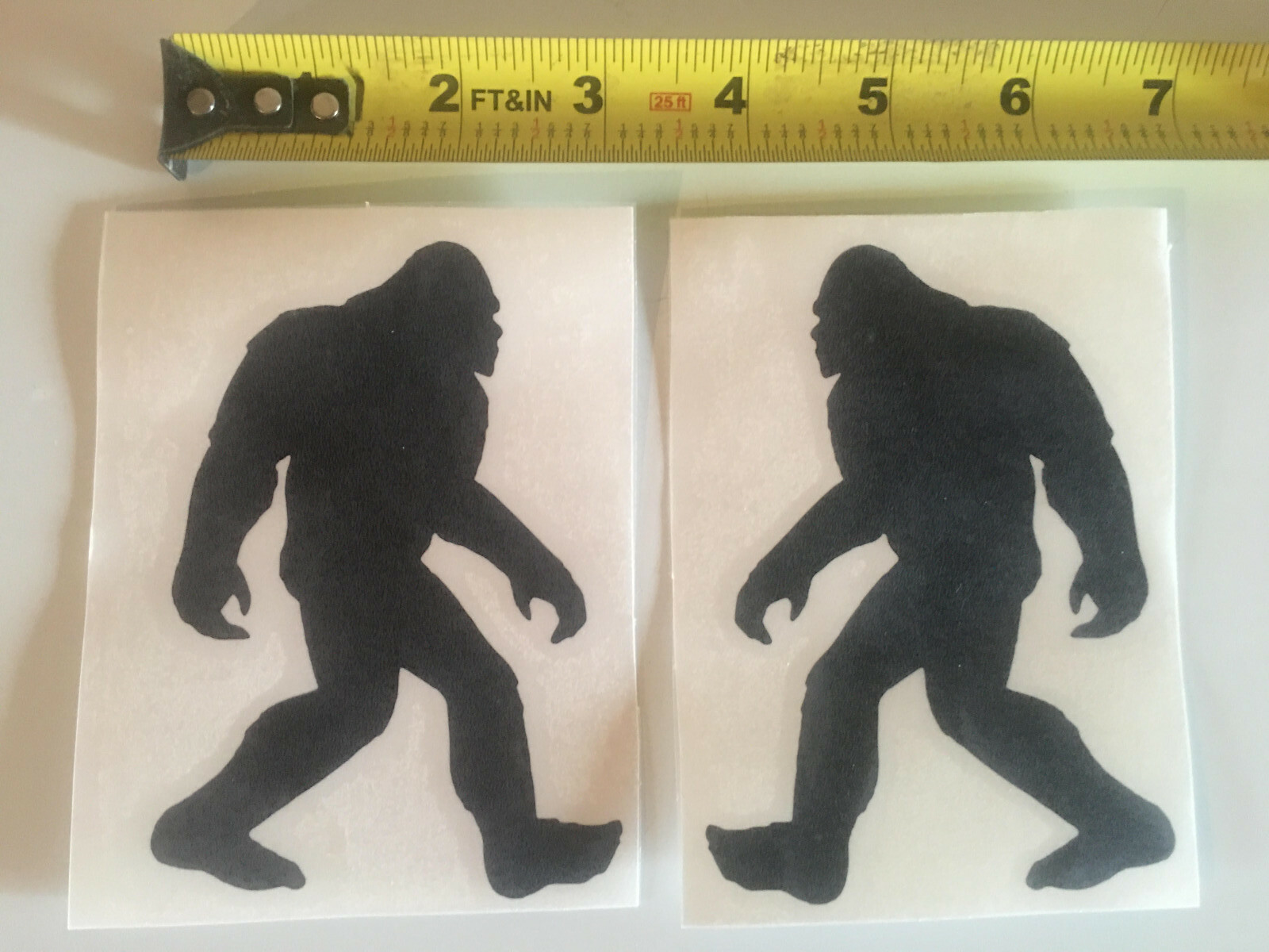 Two Glossy Black Vinyl Big Foot Decals | eBay