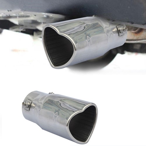 Heart Shaped Auto Stainless Steel Chrome Rear Exhaust Pipe Tail Muffler ...