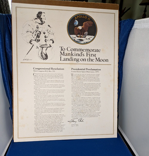 Apollo 11 moon landing Cmmemerative Certificate | eBay Australia