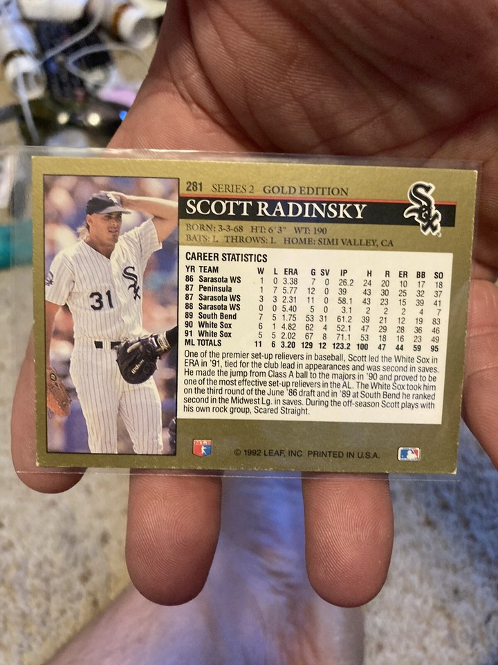 1992 Leaf Black Gold #281 Scott Radinsky White Sox | eBay