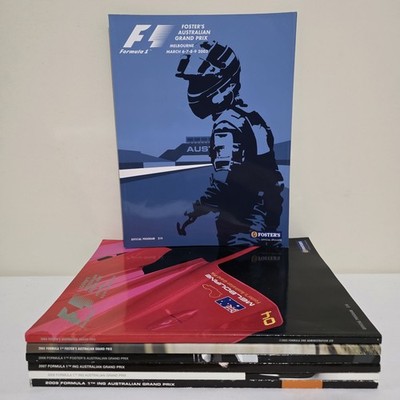 Melbourne Formula One Grand Prix Program Lot (7) 2003 04 05 06 07 08 09 ...