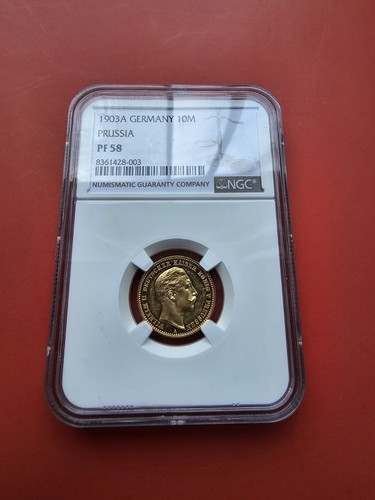 Prussia 10 Mark 1903 a Wilhelm II in proof NGC PF58 gold coin-RARE- | eBay