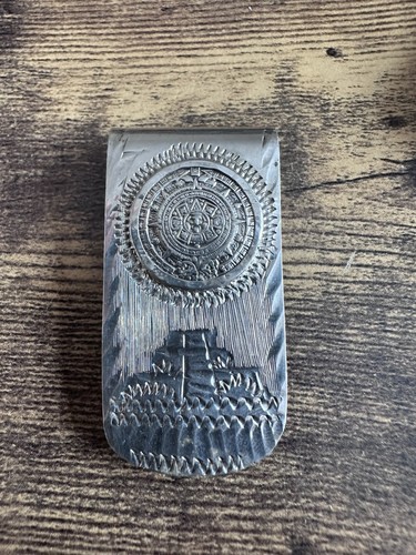Vintage Sterling Silver 925 Mexico Aztec Calendar and Pyramid Money ...