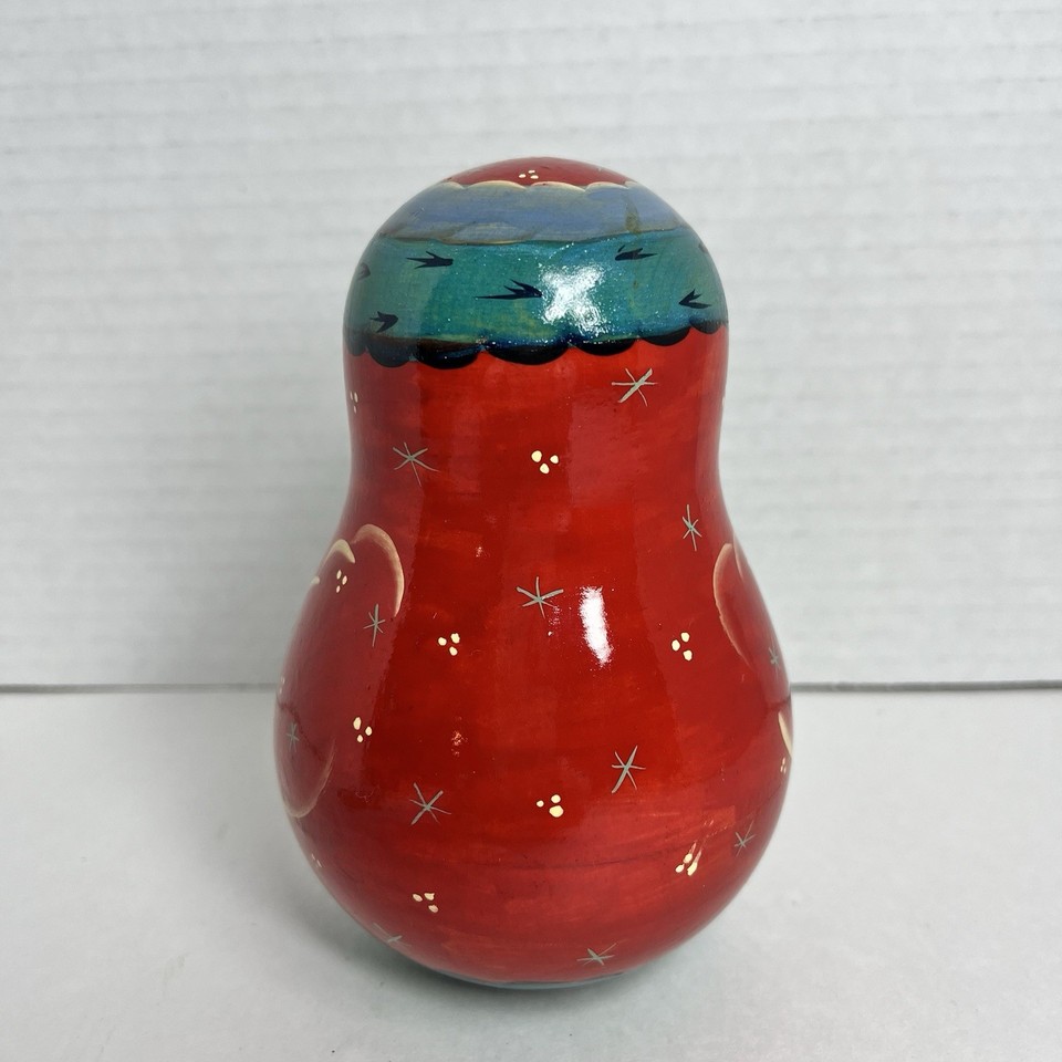 Vintage Roly-poly Musical Wobbly Santa Clause Russian Doll/Toy, Hand ...