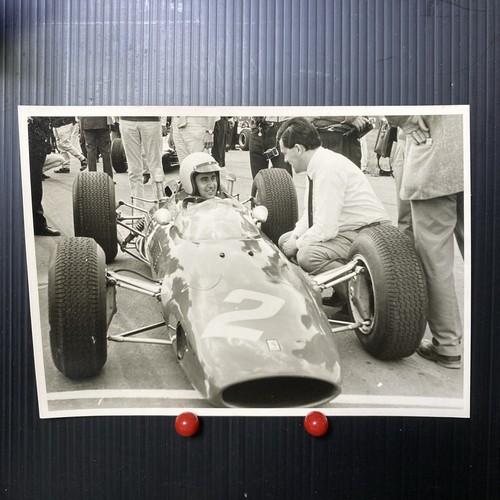 #2 Bandini 1965 French GP Ferrari Race Car Portrait Period Photograph ...