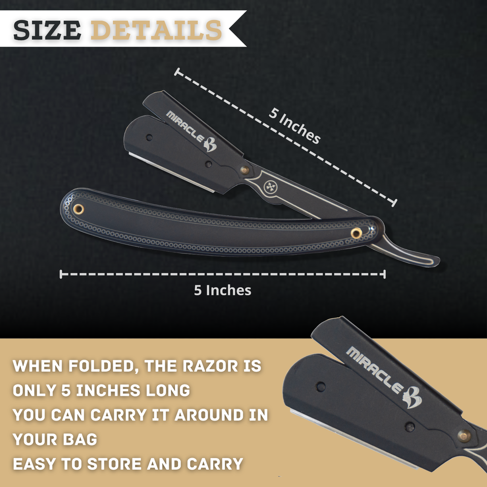 Wood Handle Barber Straight Razors, Disposable Blades Straight Edge ...