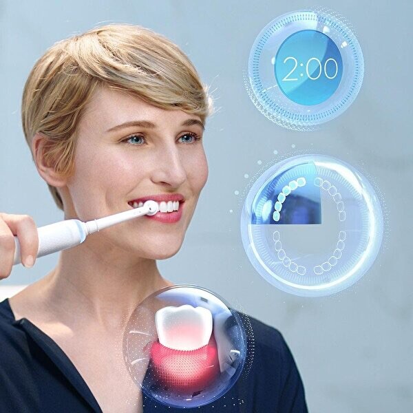 Oral-B Genius X 20000N Blush Toothbrush Artificial Intelligence Support ...