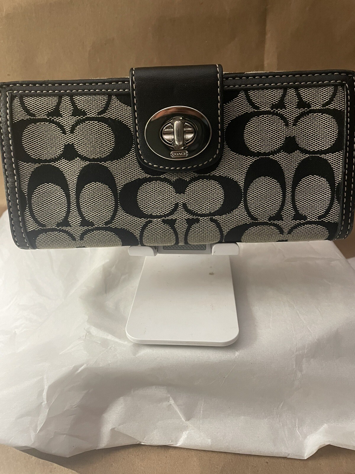 Coach Signature Wallet Cell Phone Holder - Gem