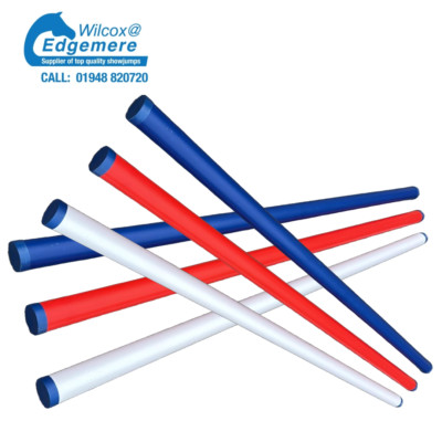 Set of 6 Plastic Show Jump Poles Equestrian Training with End Caps ...