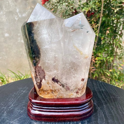 6.6LB Natural crystal, Double pointed pointed transparent green ghost ...