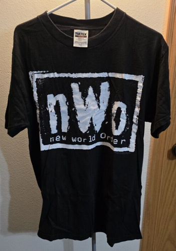 Vintage 90s WCW NWO White and Black Wrestling T-Shirt Size L | eBay