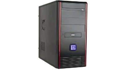 Brand New - 10-Bay ATX Mid Tower Computer Case - No PSU (Black/Red ...