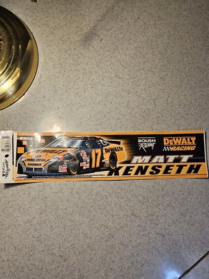 Vintage Matt Kensth #17 DEWALT RACING NASCAR BUMPER STICKER 3"×12" | eBay
