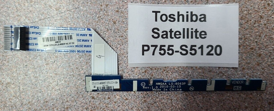 TOSHIBA Satellite P755-S5120 Laptop LED Board w/ Ribbon Cable P755-S Series | eBay