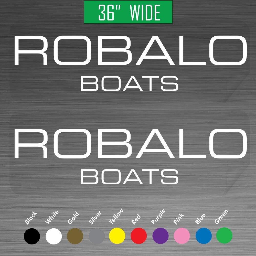 36" Robalo Boats Outboard Motor Marine Decals Vinyl Stickers Pair Set ...