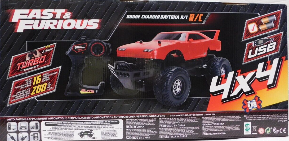 Fast & Furious 1:12 Dodge Charger Daytona R/T 4x4 Elite RC, 2.4 GHz ...