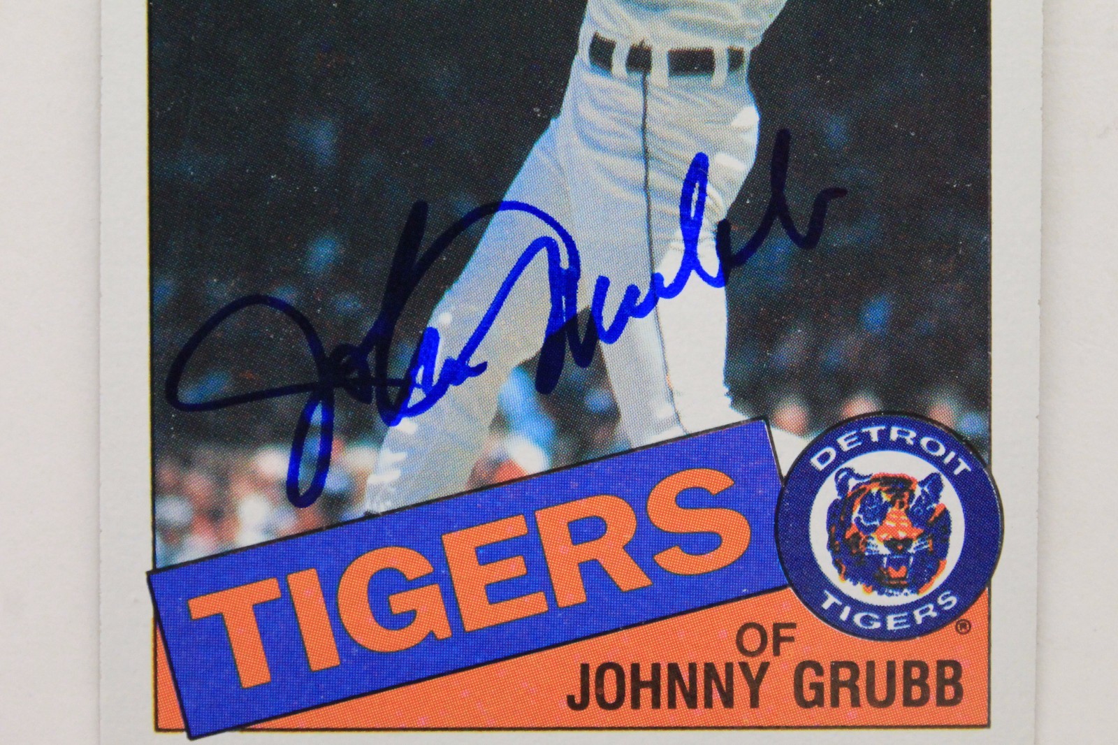 Johnny Grubb Tigers Padres Rangers Autographed 1985 Topps #643 Signed ...