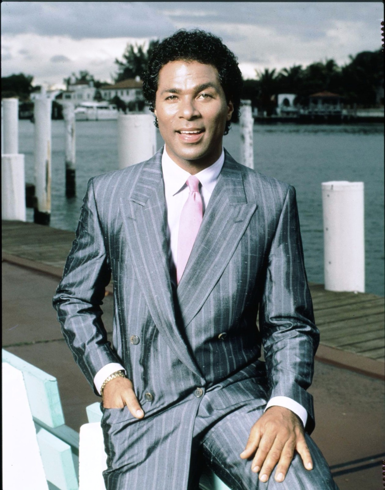 MIAMI VICE PHILIP MICHAEL THOMAS RICARDO TUBBS 1986 FILM TRANSPARENCY 2 ...