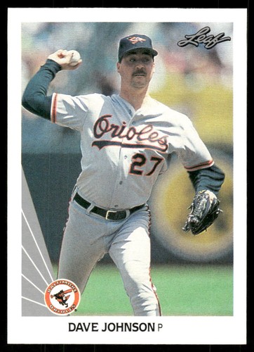 Dave Johnson 1990 Leaf #434 Rookie RC Baltimore Orioles | eBay