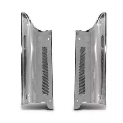 VW Bug Door Pillar Trim Edge Corner Stone Guards Stainless Steel PAIR ...