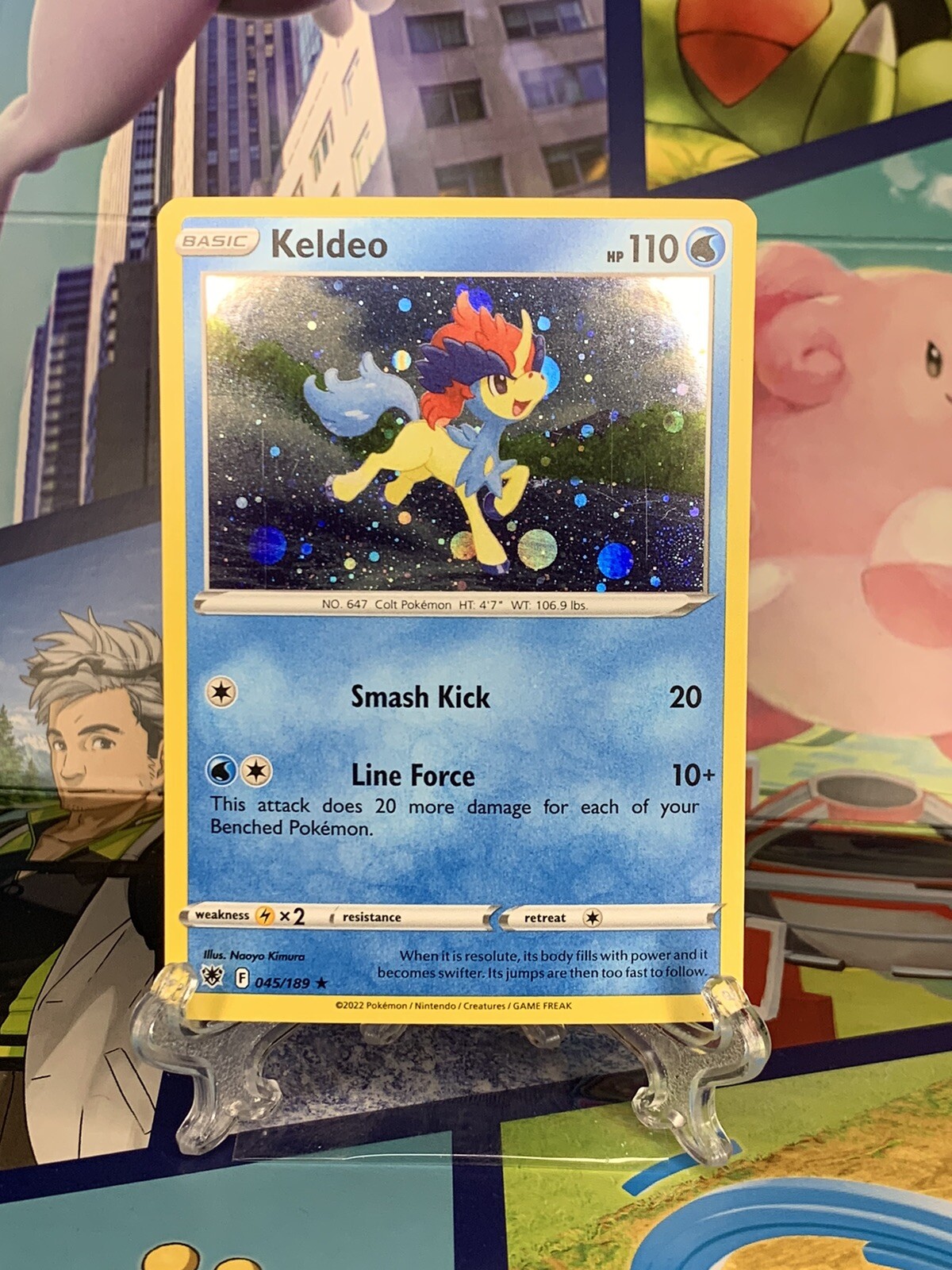 Keldeo 045/189 Astral Radiance Promo Cosmos Holo Pokemon TCG Card | NM ...