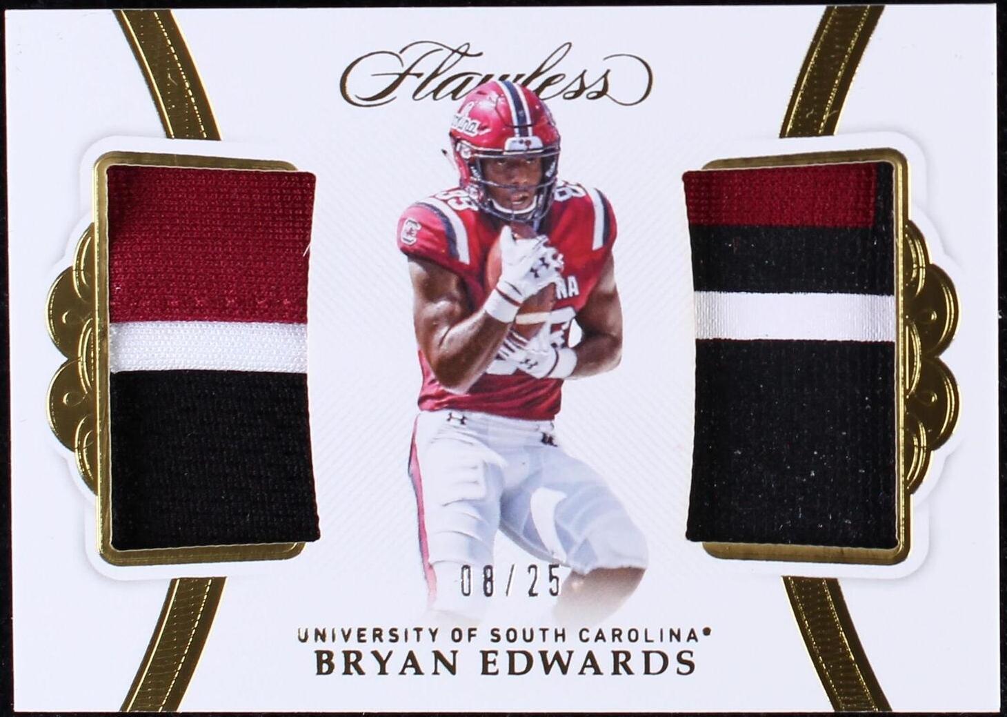 2020 Panini Flawless Collegiate - Rookie Dual Patches Bryan Edwards #22 ...