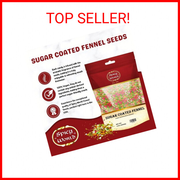 Spicy World Sugar Coated Fennel Seeds | Sweet Saunf Candy for Mouth ...