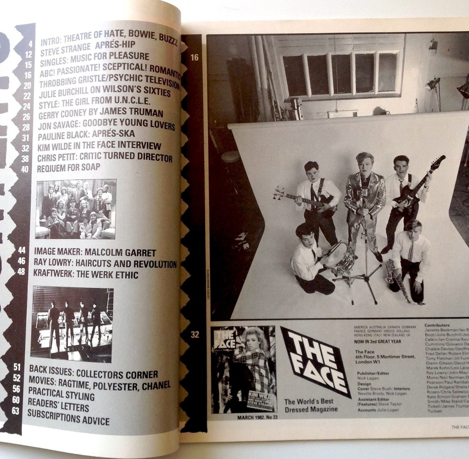 The Face Magazine | March 82 | Kim Wilde | Steve Strange, Kraftwerk ...
