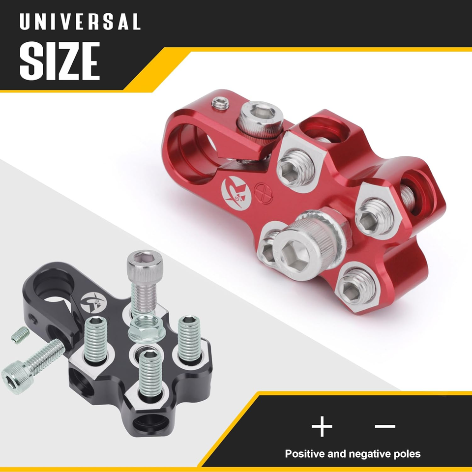 4-Way Lead Acid Battery Terminal Connector Clamps Battery Cable Ends ...