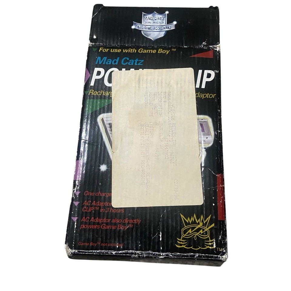 Mad Catz Vintage Power Clip Rechargeable Battery AC Adapter Game Boy ...