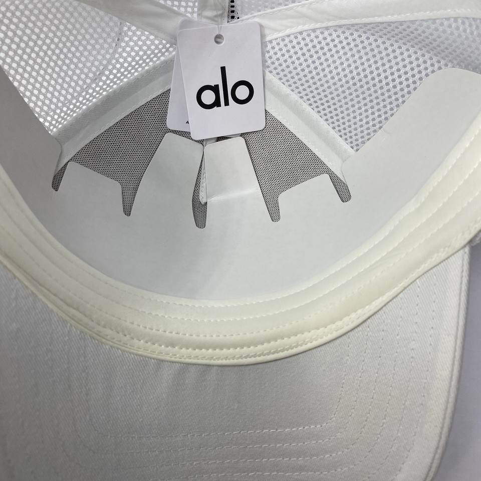 Alo Hat Cap Performance District Trucker White Unisex One Size NEW $68 ...