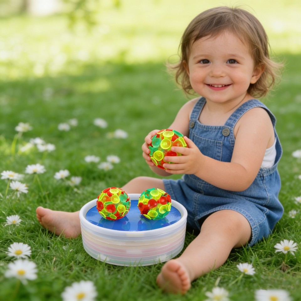 1 Set Beach Toy Outdoor Games Toss And Catch Suction Cup Ball Plastic ...