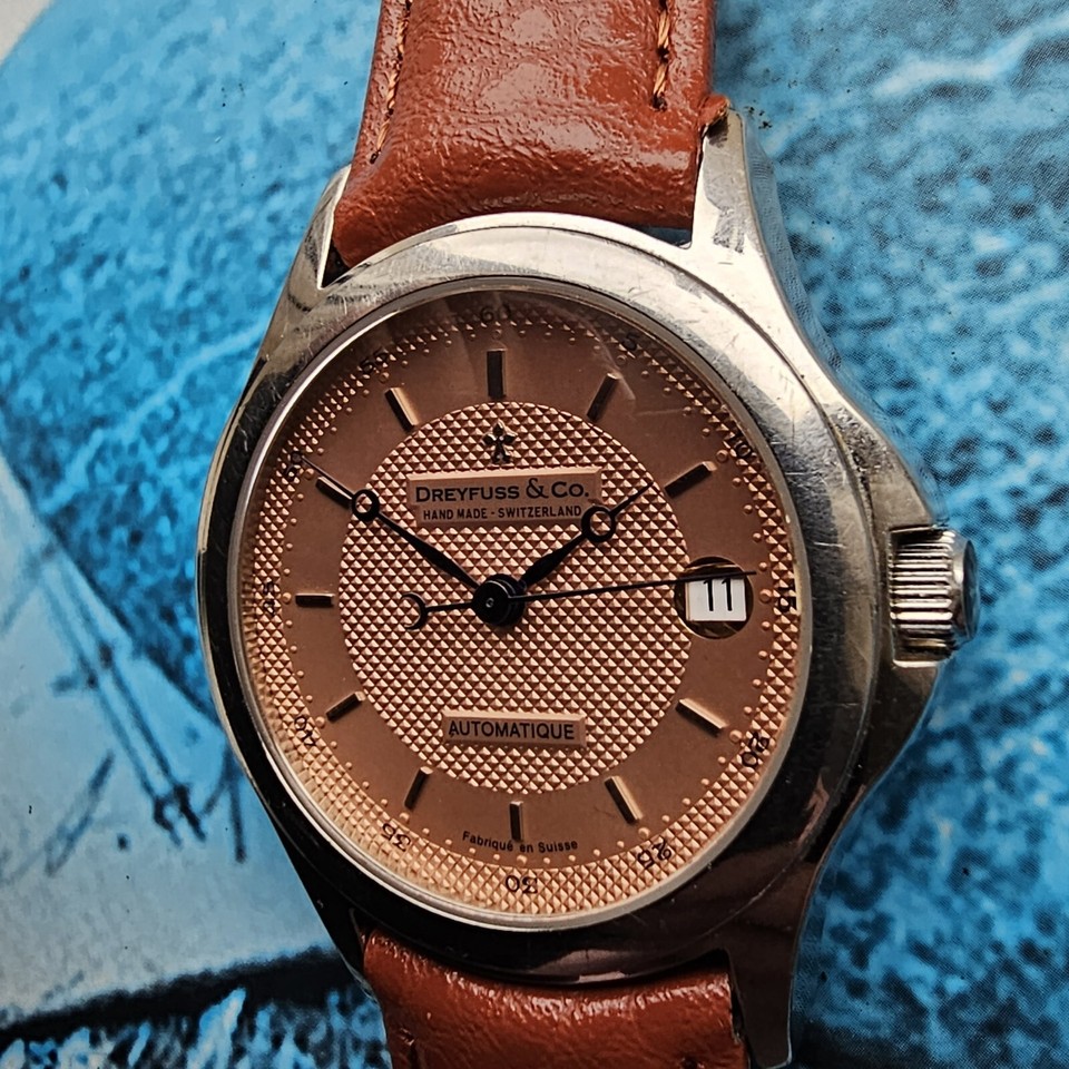 Dreyfuss & Co Series 1925 Automatic Men's Watch Salmon Dial | eBay UK