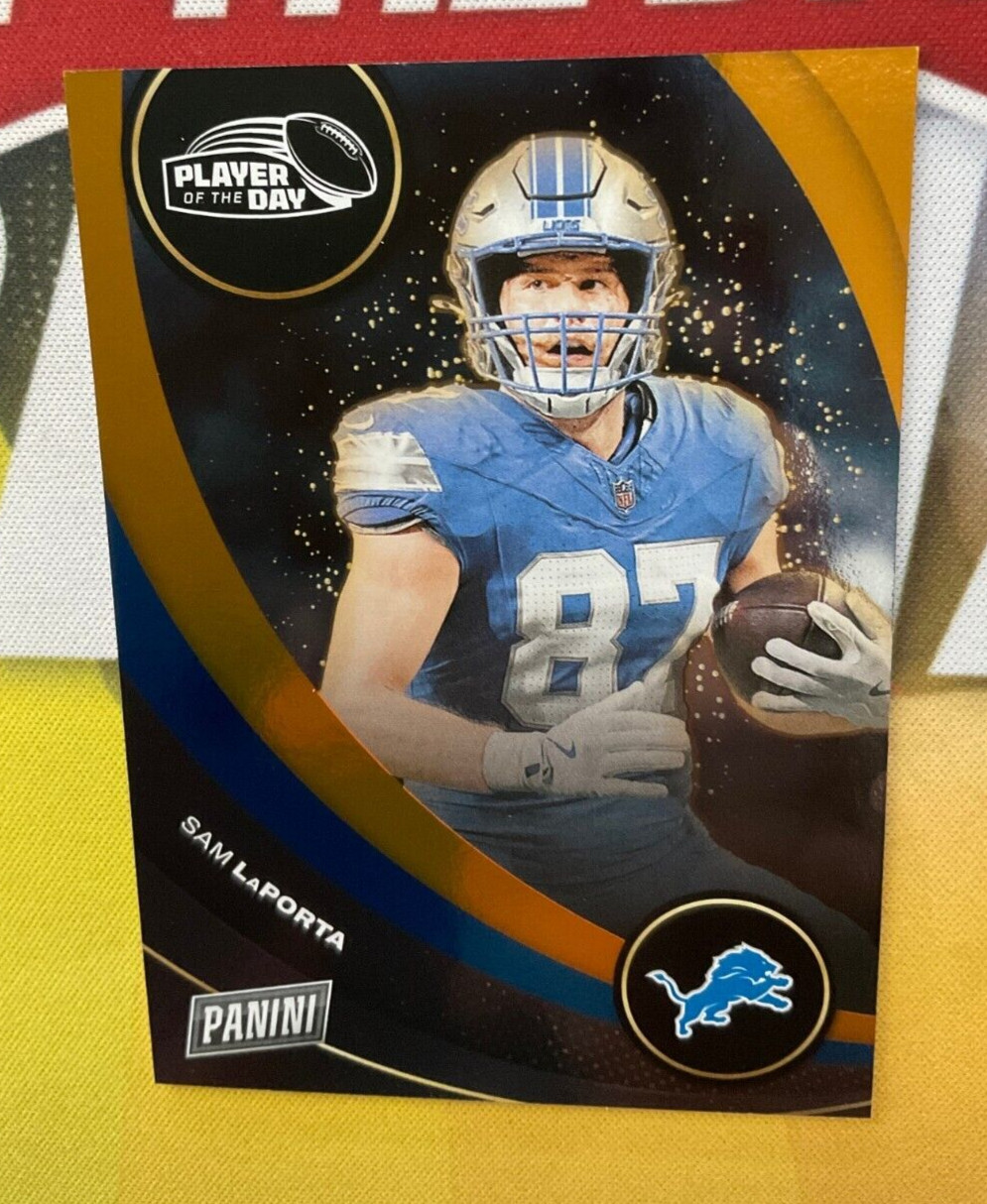 Sam LaPorta 2024 Panini Player of the Day #13 Orange /199 Price Guide ...