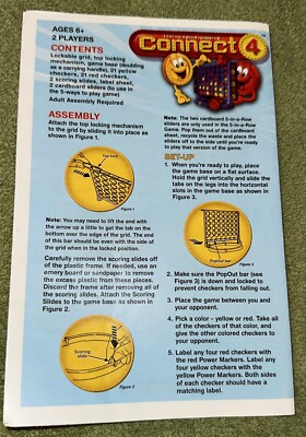 2007 Connect Four Replacement Game Instructions | eBay