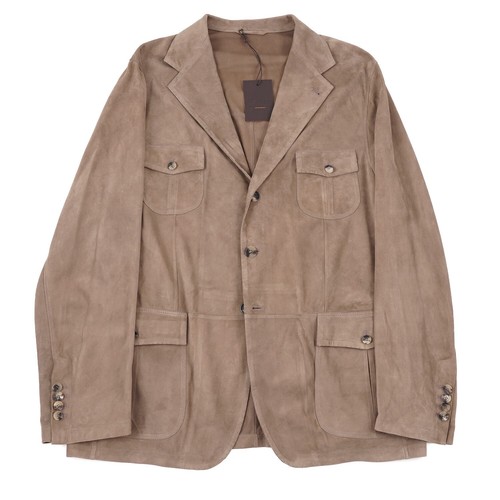 Rifugio Napoli Unlined Nappa Suede Leather Field Jacket Blazer XXL (Eu ...